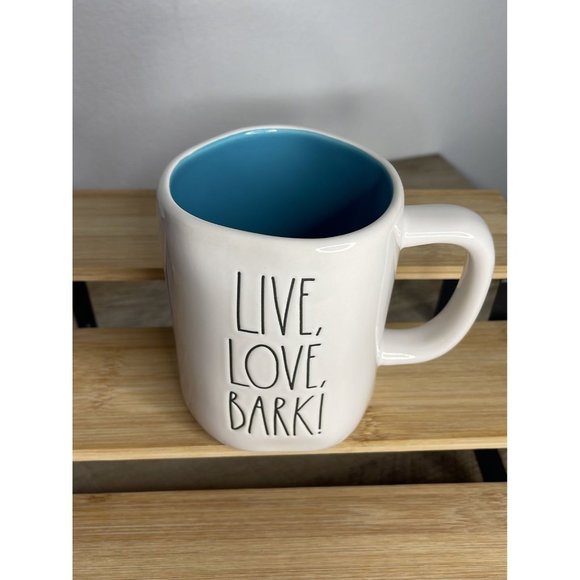 Rae Dunn | Kitchen | Rae Dunn Live Laugh Bark Mug Blue Interior Perfect ...